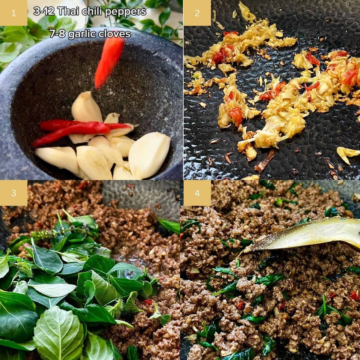 Thai Holy Basil Stir Fry with Beef (Pad Kra Pao) - Sticky Rice Thai Kitchen