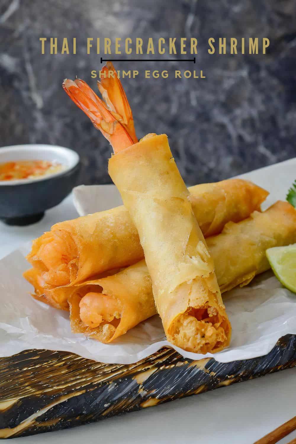 Thai Firecracker Shrimp (Shrimp Egg Roll) - Sticky Rice Thai Kitchen