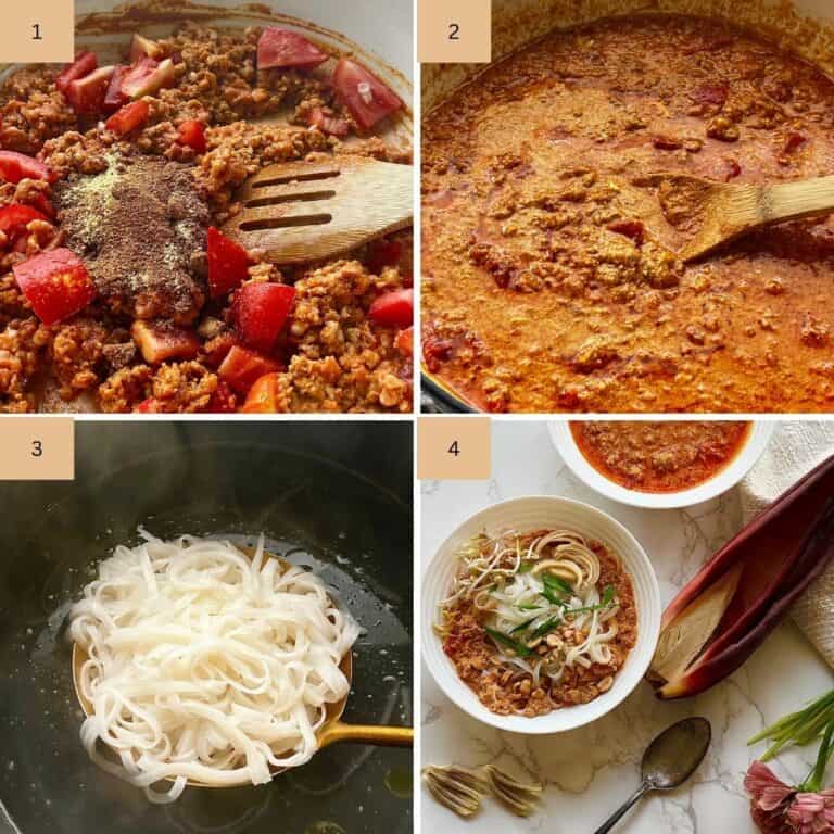 Mee Ka Tee - Thai Red Curry Noodle Soup - Sticky Rice Thai Kitchen
