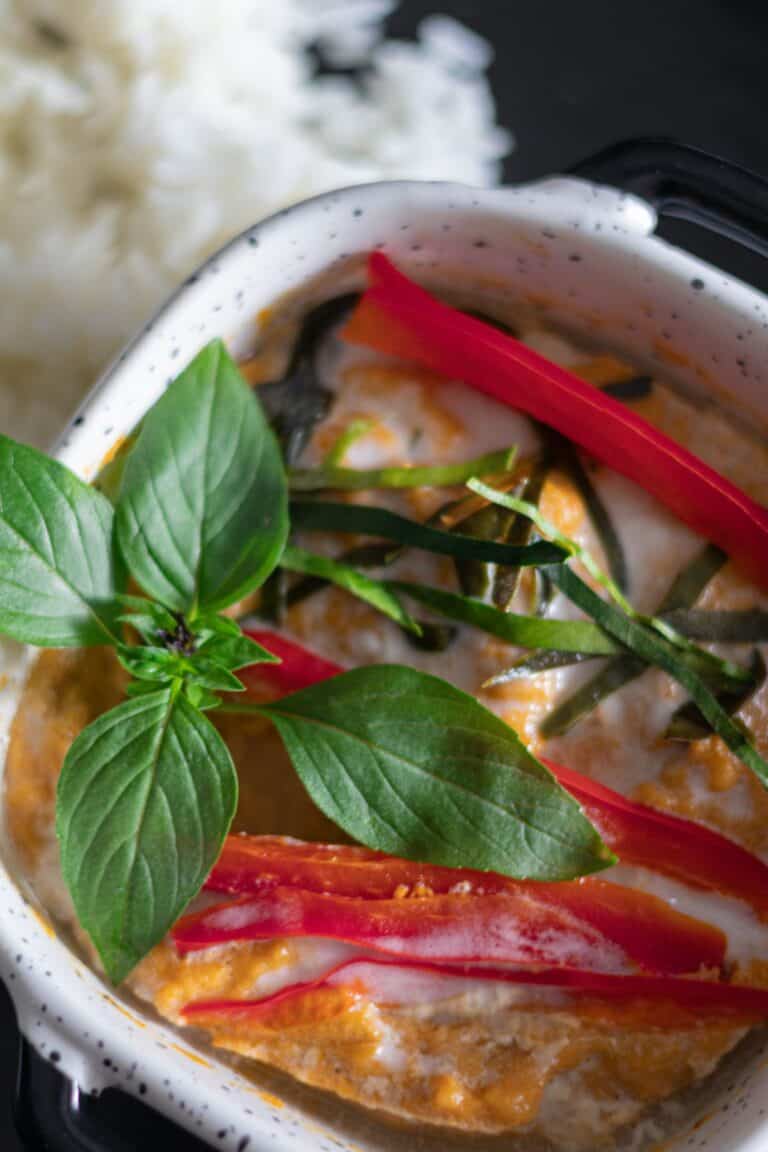 Thai Curry Fish Custard (Hor Mok Pla) - Sticky Rice Thai Kitchen