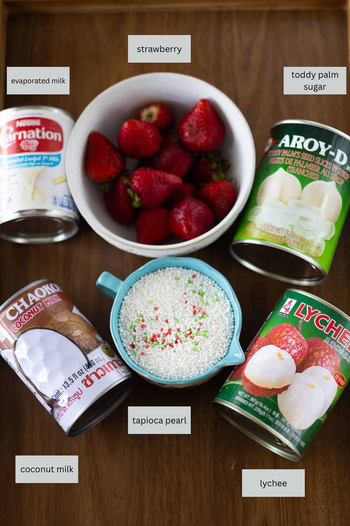 Strawberry-Lychee Sago Dessert Recipe - Sticky Rice Thai Kitchen